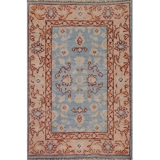 Light Blue Oushak Accent Rug Handmade Wool Carpet - 2'1"x 3'1" - Bed ...