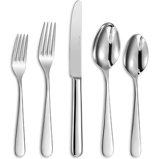 20-Piece Louise Silverware Set, 18/10 Stainless Steel, Service for 4 ...