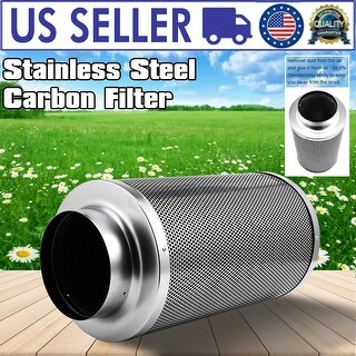 6" Hydroponics Air Carbon Charcoal Filter Odor Control Scrubber Inline ...