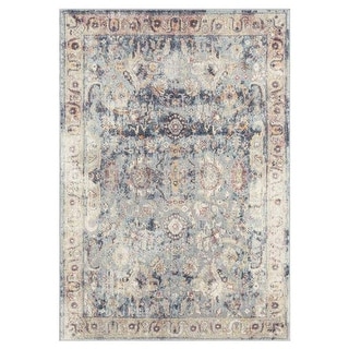 Huxley Blue and Purple Multi-Color Distressed Rug - Bed Bath & Beyond ...