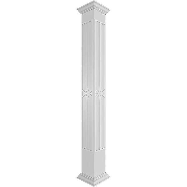 Craftsman Classic Square Non-Tapered Cedar Park Fretwork Column - Bed ...