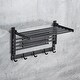 Wall Mounted Foldable Swivel Drying Rack with Hooks - Bed Bath & Beyond ...