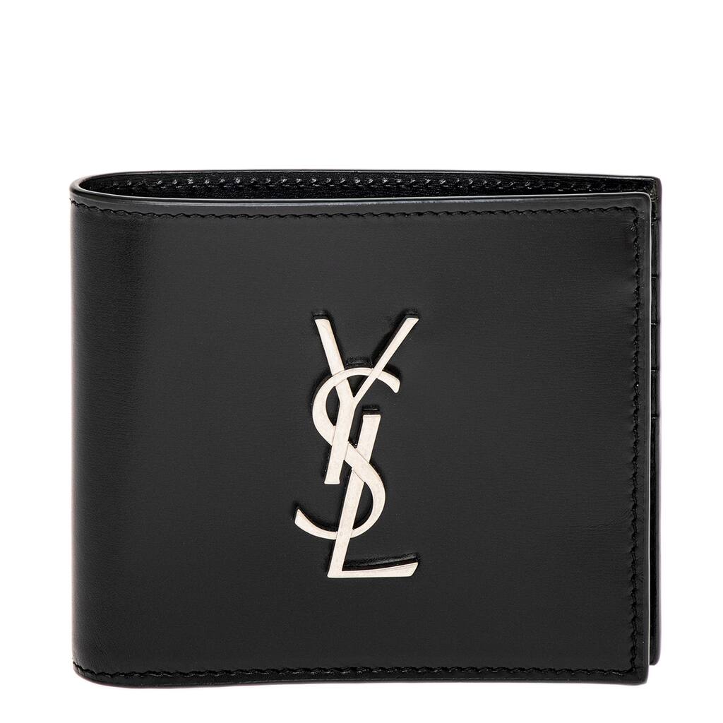 Saint Laurent Men's Tiny Cassandre East/West Bifold Wallet - Overstock ...
