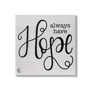 Stupell Always Have Hope Cursive Wood Grain, 17 x 17, Proudly Made in ...