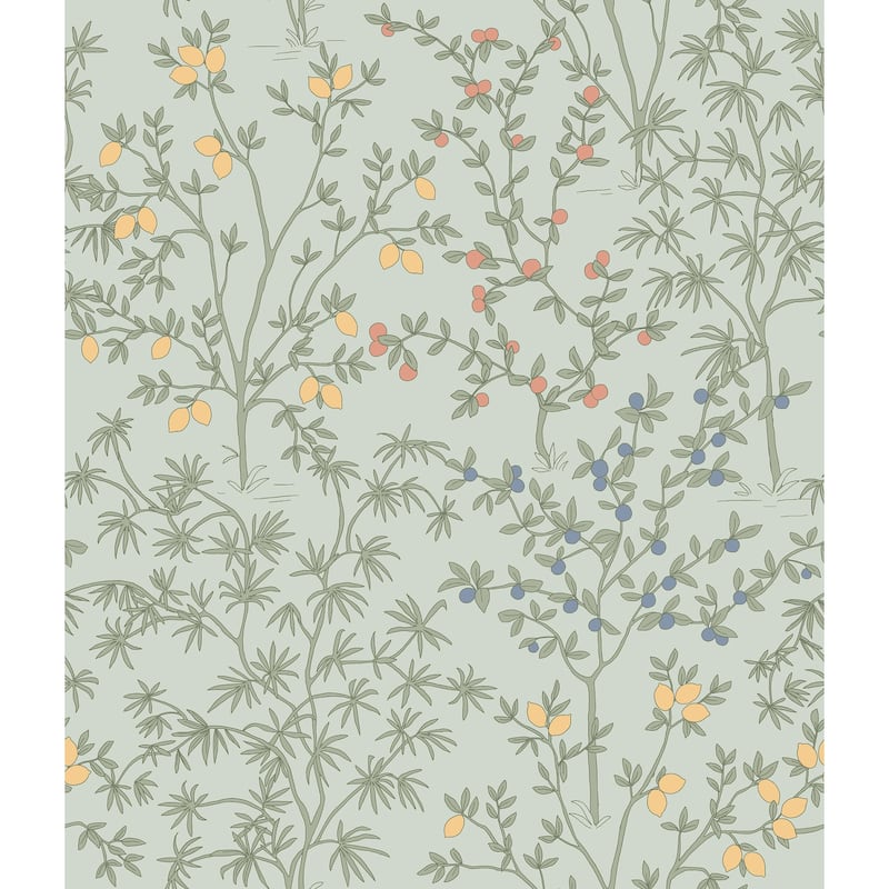 Erin & Ben Vintage Duck Egg Lemon Grove Peel and Stick Wallpaper ...