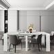 Foldable Dining Table for 6-12 People, Extends to 118 inchConsole Table ...