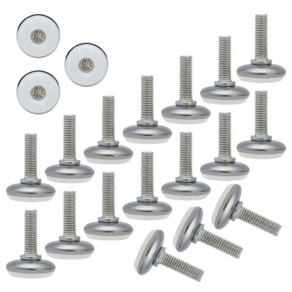 M8 x 25 x 28mm Screw on Furniture Glide Leveling Feet Adjustable ...