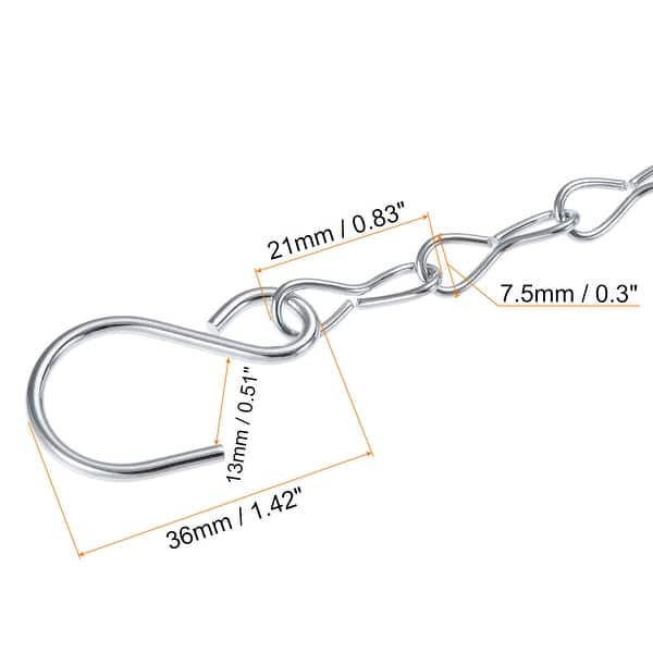 Hanging Chains 33cm Extension Link S Hooks Adjustable 3 Point Holder ...