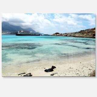 Blue Crete Island in Greece - Seashore Glossy Metal Wall Art - Bed Bath ...