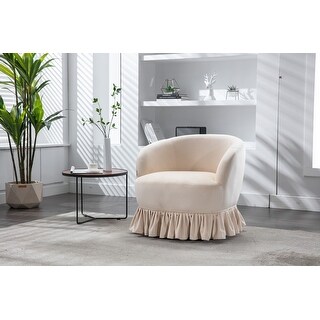 Swivel Barrel Chair Comfy Round Accent Sofa Chair for Livingroom 360 ...