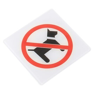 No Pets Sign Adhesive Indoor Outdoor Wall Mount Sticker - White,Red ...