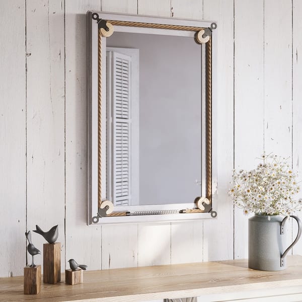 nautical framed mirror