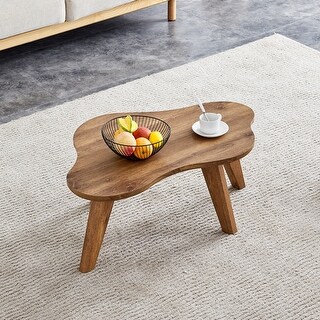 Modern Minimalist Wood Color Table Top Solid Wood Legs,Suitable for ...