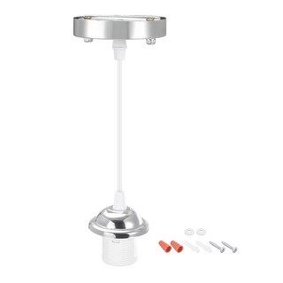 Pendant Light Kit Hanging Lamp Socket E26/E27 with 1M Cord Chrome - Bed ...