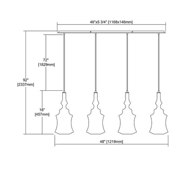 Elk Home Alora Polished Chrome Glass 4 Light Pendant - Bed Bath ...