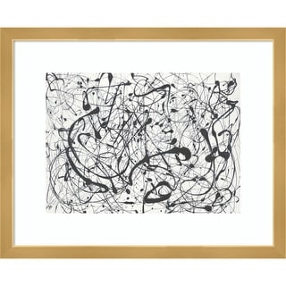 "Number 14 Gray" by Jackson Pollock Framed Wall Art - Bed Bath & Beyond ...