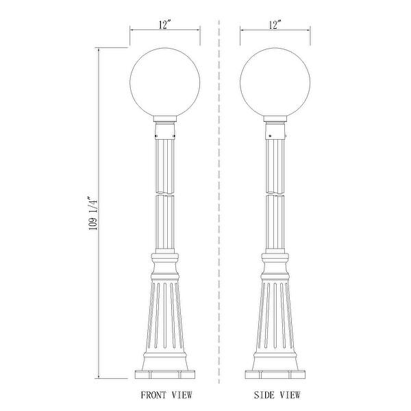 Laurent 1 Light Outdoor Post Mounted Fixture - Black - Bed Bath ...