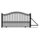 ALEKO Steel Single Slide 12 ft Driveway Gate Paris Style Black - Bed ...