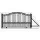ALEKO Steel Single Sliding 18 ft Driveway Gate Paris Style Black - Bed ...