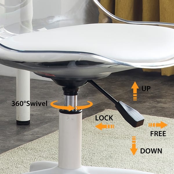 Transparent Plastic Swivel Chair for Modern Home Office and Living ...