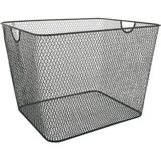 YBM HOME Mesh Open Bin Storage Basket, Black - Bed Bath & Beyond - 19431249