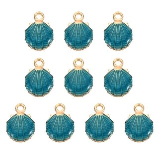 Enamel Pendants, 10 Pack Shell Shape Mini Pendant for Jewelry - Bed ...