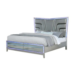 Luxury Queen Bed Silver - Bed Bath & Beyond - 38451047