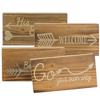 Be Brave Wooden Blocks 4 Assorted Inspirational Quotes - 0.75" x 7.25 ...