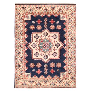 ECARPETGALLERY Hand-knotted Finest Ghazni Dark Navy Wool Rug - 4'9 x 6 ...