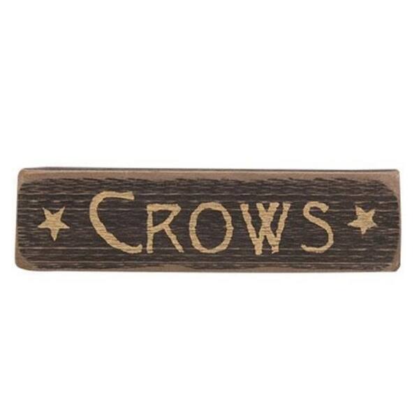 Crows with Stars Distressed Barnwood Sign - Brown - 3.5” high by 14 ...
