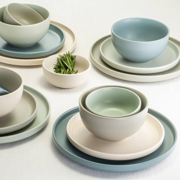 Rollo Artist's Blend 16 Piece Stoneware Dinnerware Set, Service for 4 ...