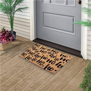 Mascot Hardware HO HO Script Doormat Coir Welcome Mat 28 x 18 Inch ...
