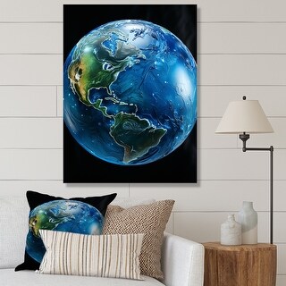 Designart "Earth Blue Planet III" Earth Wall Decor - Bed Bath & Beyond ...