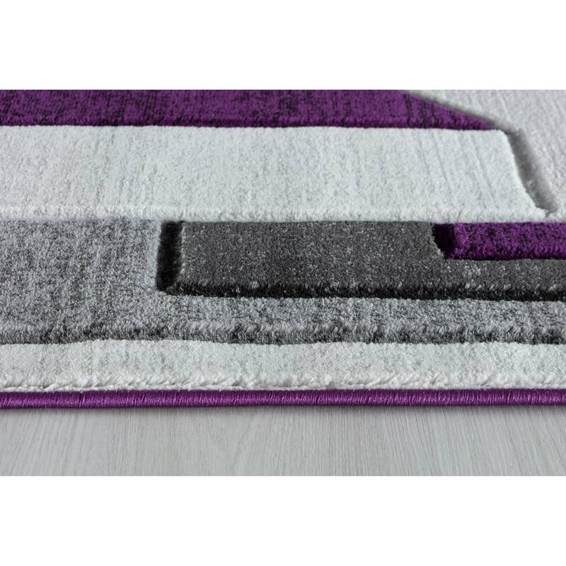 Abstract Geometric Shapes Modern Hand-Carved Soft Living Room Area Rug ...
