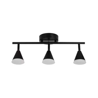 Alsy 19"W 3-Light LED Track Bar Modern Light Fixture, Matte Black with ...