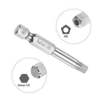 5pcs H5 Magnetic Security Pentagon Screwdriver Bit 1/4" Hex Shank 2 ...