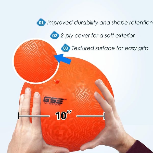 GSE™ 10" Inflatable Playground Balls, Kickball, Dodge Ball, Four Square ...