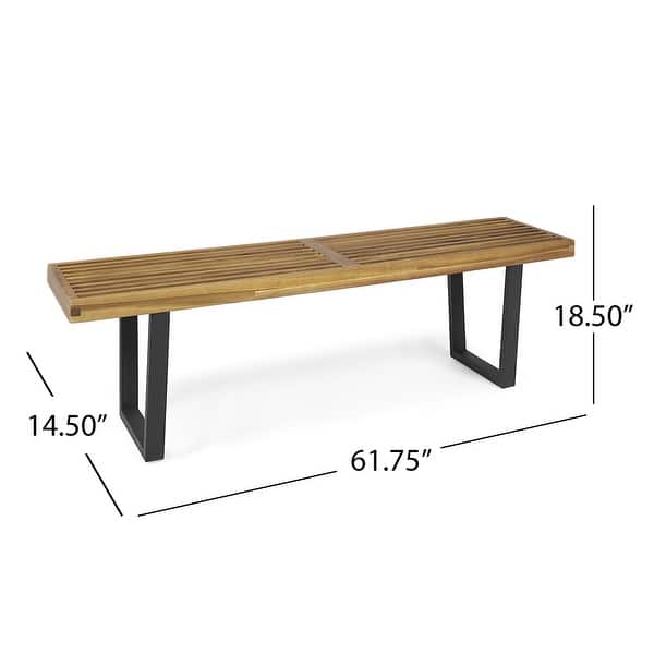 Fresno Outdoor Acacia Dining Bench by Christopher Knight Home - N/A ...