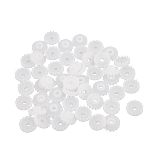 50PCS 15 Teeth 2mm Hole Diameter Plastic Gear Wheel for RC Toy Car ...