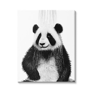 Stupell Panda Bathroom Splash Canvas Wall Art Design by Annalisa ...