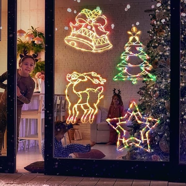 pretty christmas window lights