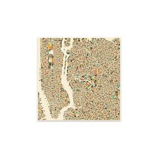 Abstract City Map of New York City Print On Acrylic Glass by Jazzberry ...