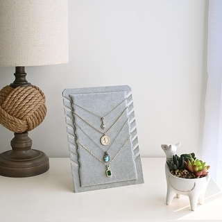 2 Pcs Set Freestanding Velvet Necklace Chain Display Stand for Multiple ...