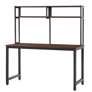 Home Office 52 Inches Computer Desk with Hutch and Shelves - Bed Bath ...