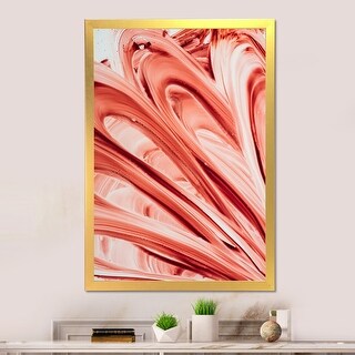Designart "Detail Of Smeared Blood Abstract" Modern Framed Art Print ...