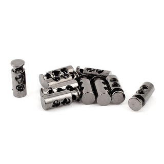 10Pcs Tungsten Steel Spring Loaded 5mm Dia Double Holes Cord Locks ...