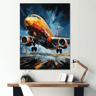 Designart "Plane In Dynamic Journey" Plane Wall Decor - Bed Bath ...