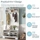 Modern Entryway 4-in-1 Hall Tree with Shoe Bench and Coat Rack, 3 Top ...