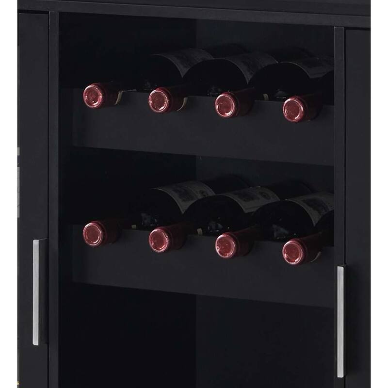 Wine Bar Storage Cabinet, Sideboard Buffet with Wine and Glass Rack ...