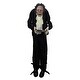 6' Lighted Animated Scary Butler Standing Halloween Decoration - Bed ...